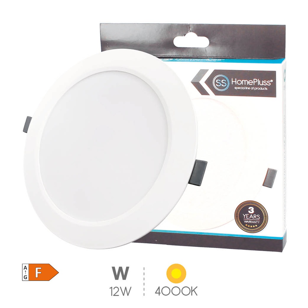 Downlight empotrable LED redondo Akkan 12W 4000K - 10u caja exp | Garsaco